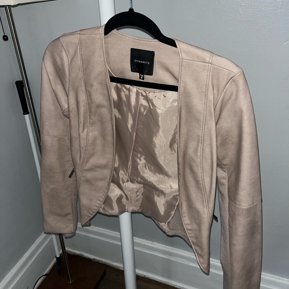 Dynamite | Jackets & Coats | Dynamite Tan Leather Jacket | Poshmark